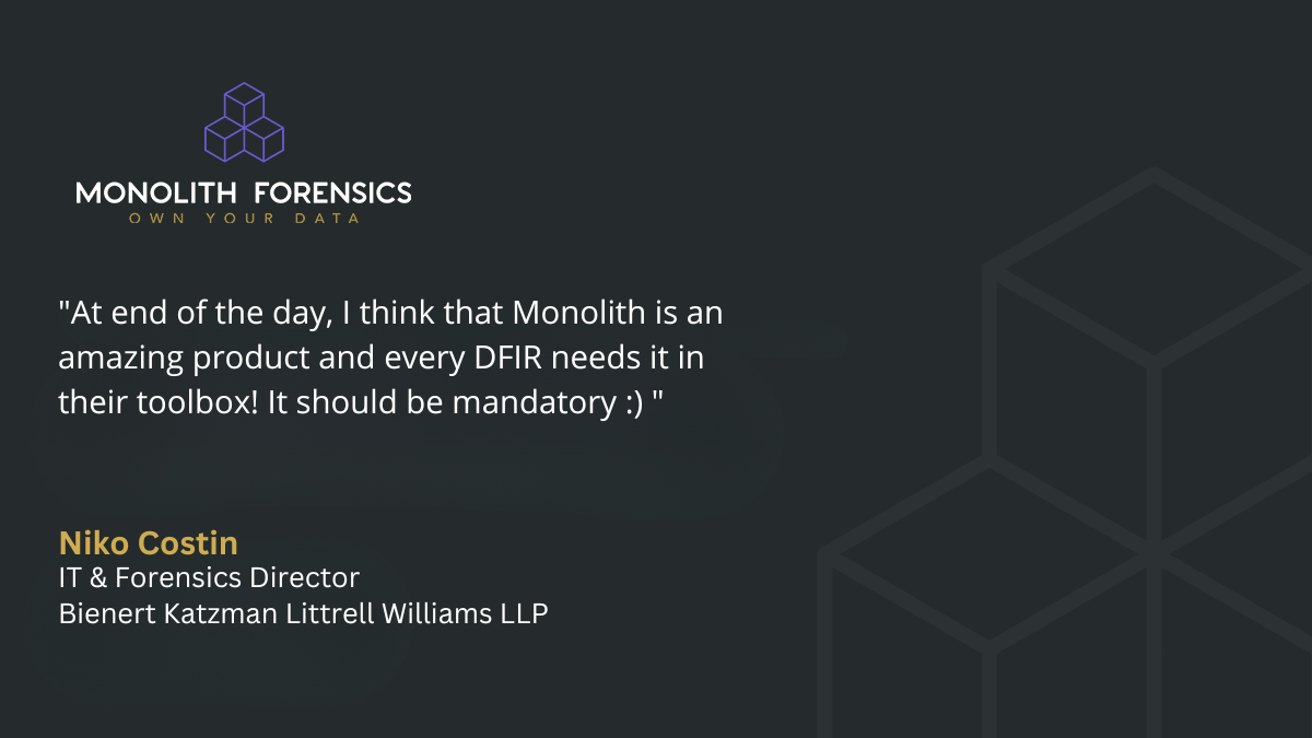 Monolith Forensics | Digital Forensics Case Management